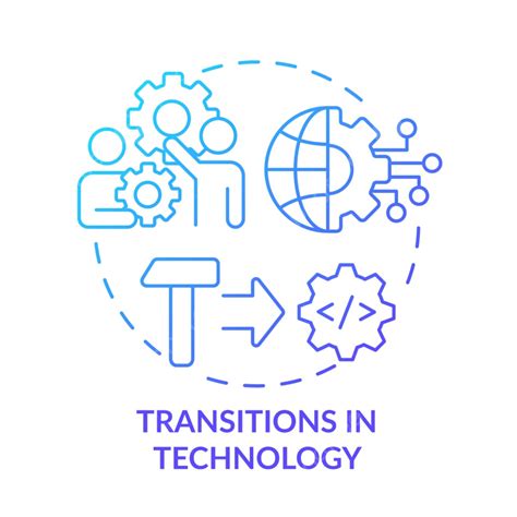 Technology Blue Gradient Vector Art Png Transitions In Technology Blue