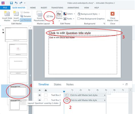 Slide Master Titles And Identification Articulate Storyline
