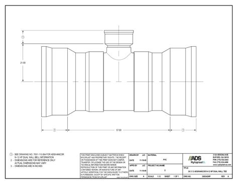 30 X 12 Hp Tee Nyloplast Detail