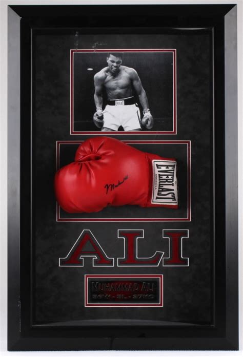 Muhammad Ali Signed 22x33x5 Custom Framed Boxing Glove Shadow Box