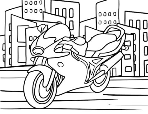 Motor Kleurplaat Voor Kindervoertuig Premium Vector