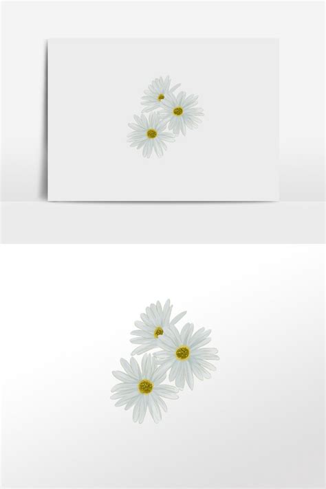 데이지 꽃 손으로 그린 일러스트레이션 Psd 무료 다운로드 Pikbest