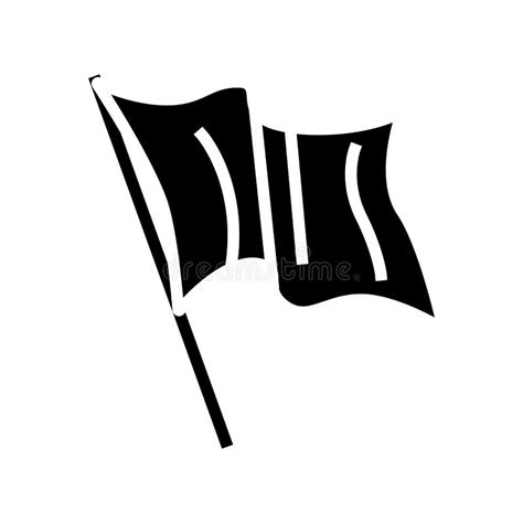 Red Flag Glyph Icon Vector Illustration Stock Illustration Illustration Of Flagpole Flag