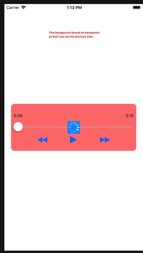 Ios Implementing Media Player Using AVPLayer To Play Audio From