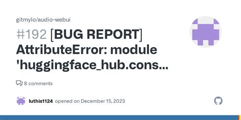 Bug Report Attributeerror Module Huggingfacenstants Has No