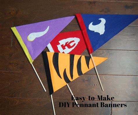Diy Felt Pennant Team Flags Craft Your Game Day Essentials How To