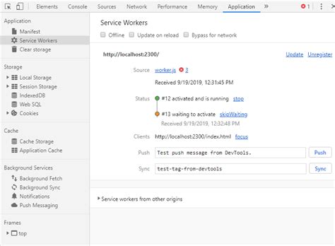 Javascript Chrome Dev Tools Service Worker Error Iconcount Stack