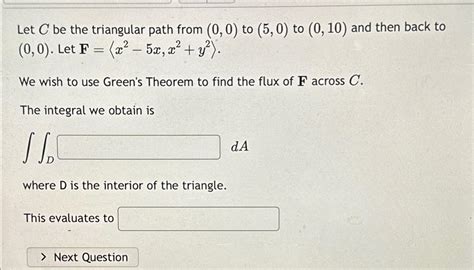 solved let c ﻿be the triangular path from 0 0 ﻿to 5 0
