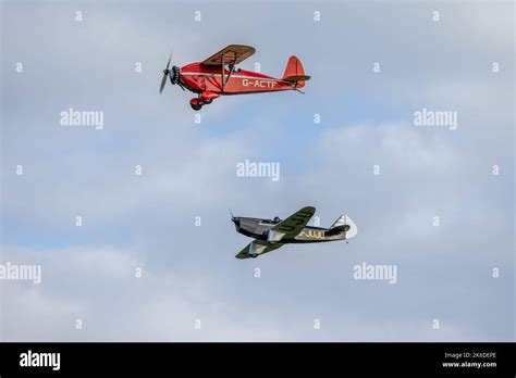 1932 comper swift ‘g actf and 1937 chilton dw 1a ‘g juju flying in