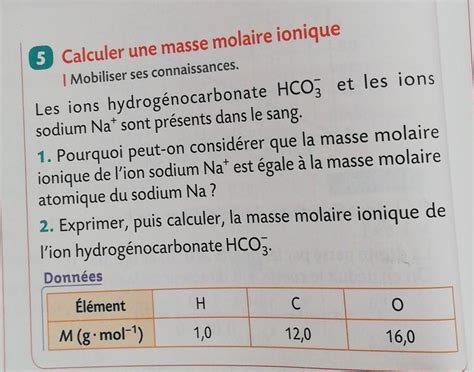 Ntroduire 74 Imagen Formule De La Masse Molaire Atomique Fr