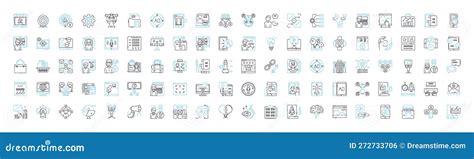 Organic Traffic Vector Line Icons Set Organic Traffic Seo Website