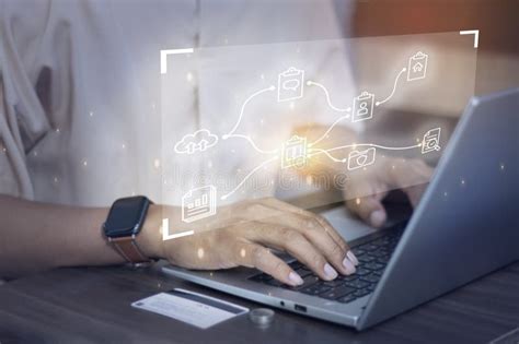 Document Management System Concept Data Storage Security Businessman