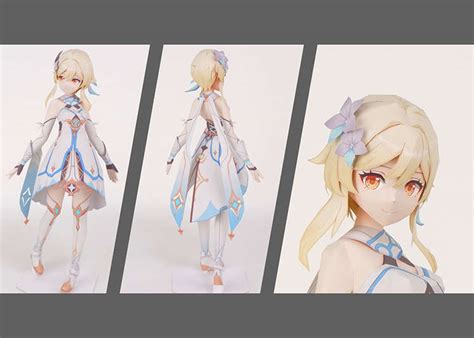 Lumine Genshin Impact Kit168 Shop Đồ Chơi Mô Hình Giấy Papercraft Toy
