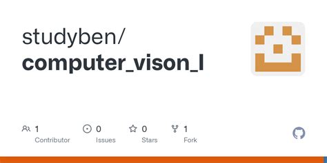 GitHub Studyben Computer Vison I