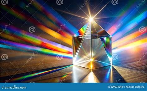A Symphony Of Prismatic Light A Dance Of Colors Through A Crystal