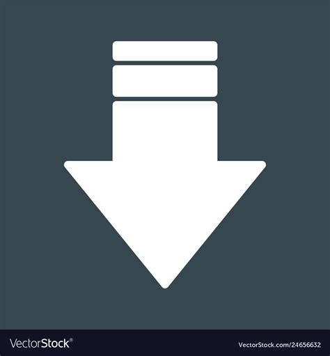 Downward Arrow Icon Royalty Free Vector Image Vectorstock