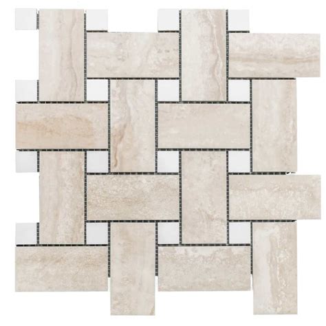 The Tile Life Stately Basketweave 13x13 Porcelain Tile Flooring Wall