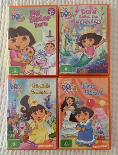 Nickelodeon Bulk Lot 4 X Dora The Explorer Dvd Pal Region 4 1995
