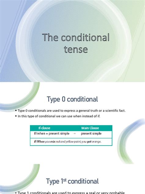 Coditional Tense Dipositivas Pdf Linguistics Grammar
