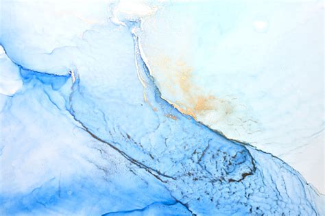 알코올 잉크 기술의 고급 추상적 배경 인디고 블루 골드 액체 페인팅 흩어져 아크릴 방울과 소용돌이 얼룩 인쇄 재료 0명에 대한 스톡 사진 및 기타 이미지 Istock