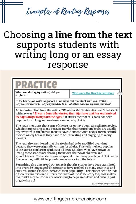 3 Examples Of Readers Response To Add To Any Unit Plan