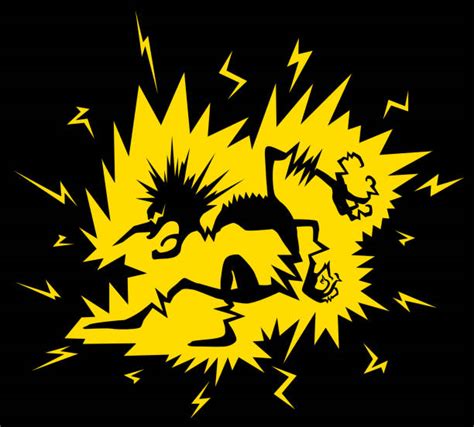 Electric Shock Cartoon Illustrations Royalty Free Vector Graphics