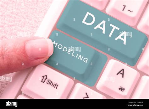 Sign Displaying Data Modeling Word For Process Of Transferring Data Between Data Storage