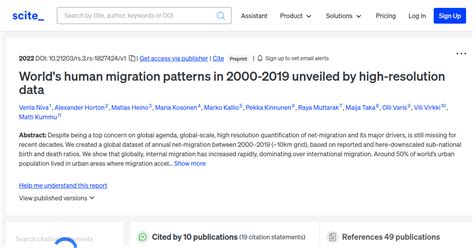 Worlds Human Migration Patterns In 2000 2019 Unveiled By High Resolution Data [scite Report]