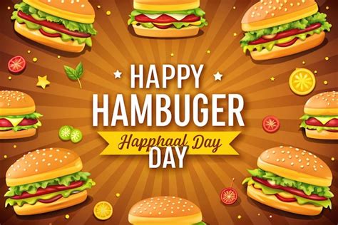 Ilustración De Seis Hamburguesas Con Tomate De Lechuga Y Queso Rodeadas