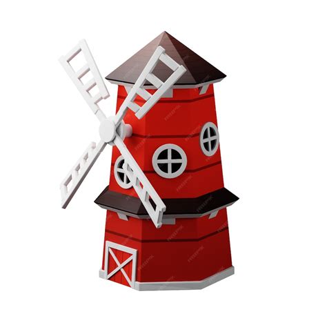 Premium Psd Windmil 3d Icon Farmy