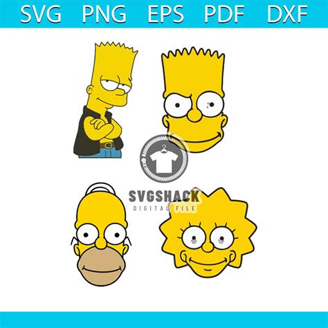 Bart Simpson Svg Cartoon Svg Simpsons Bundle Svg Homer Sv Inspire Uplift