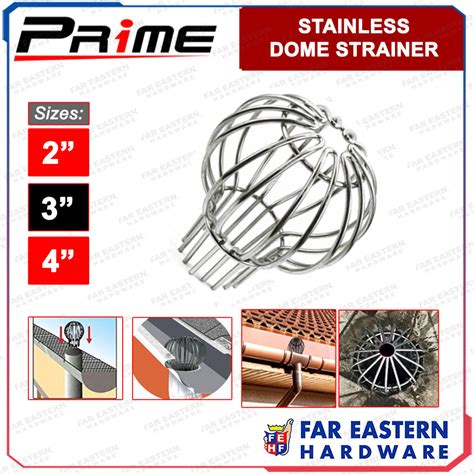 Prime Stainless Dome Strainer For Downspout Gutter 2 3 4