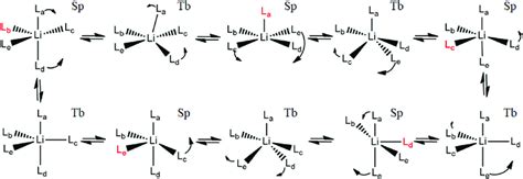 Schematic Diagram Of Berry Pseudorotation Of The Lithium Complex With Download Scientific