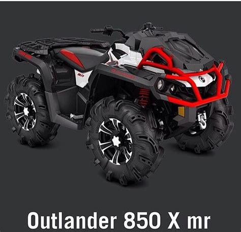 Outlander 850 Red And White Four Wheeler