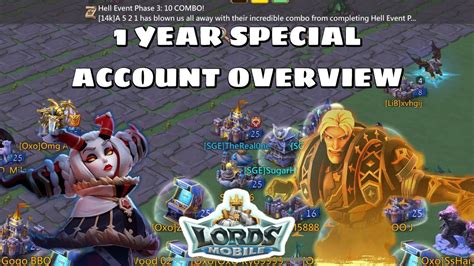 ACCOUNT OVERVIEW GRUMIYT 1 YEAR SPECIAL Lords Mobile YouTube