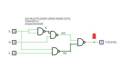 Circuitverse 2x1 Multiplexer Using Nand Gate