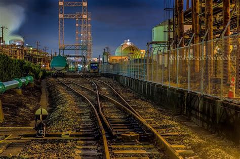 夜の工場地帯の貨物線【hdr】（神奈川県川崎市川崎区浮島町） Landscapephotogallery