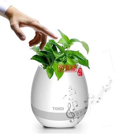 音乐花盆 智能蓝牙连接音箱花盆触碰感应音响