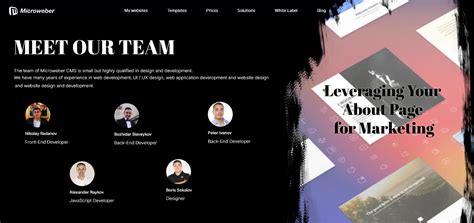 Build A Free Webpage With Microweber Create Your About Page