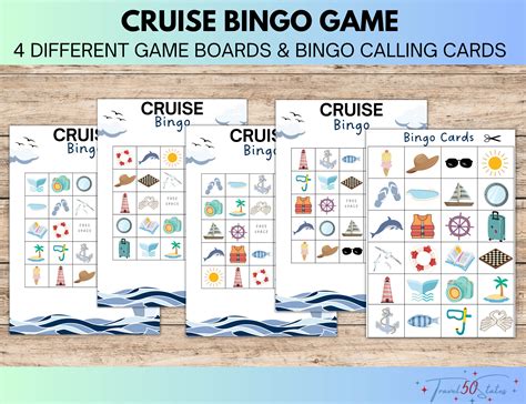 Cruise Games And Activities Printable Bundle Cruise Ship Bingo Mad