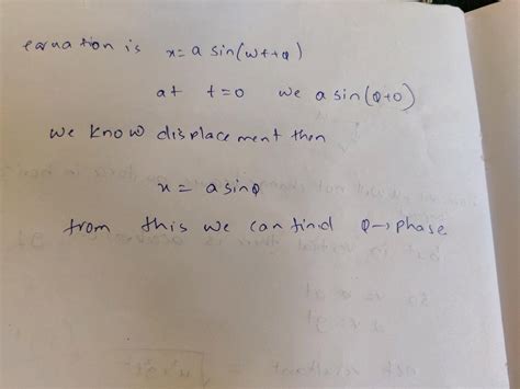 For A Particle Performing Linear Shm From General Position The State