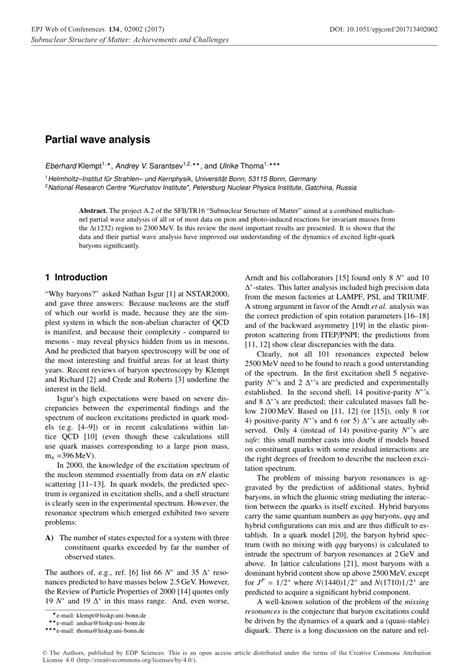 pdf partial wave analysis
