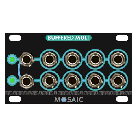 Mosaic 1U Buffered Signal Multiplier Eurorack Module Black Elevator