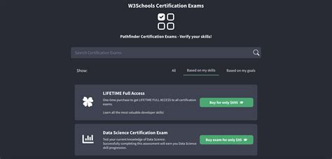 W Schools Certification Exams W Schools