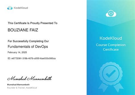 Fundamentals Of Devops Certificate Kodekloud