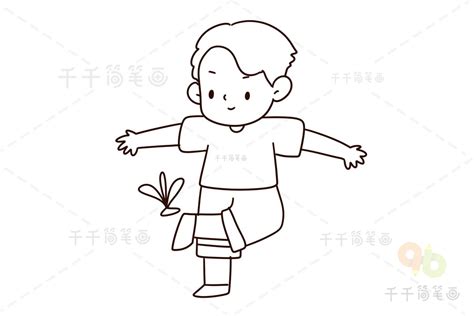 踢毽子简笔画图片 简单 大山谷图库