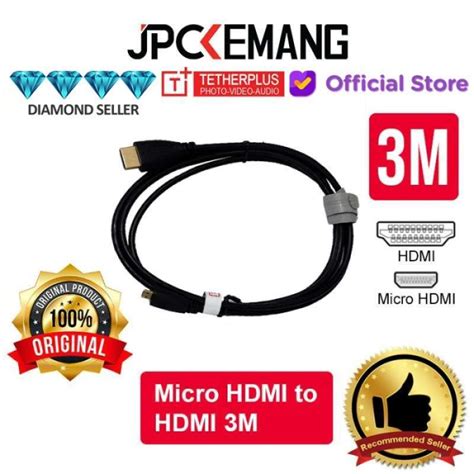 Jual Kabel Kamera Tetherplus Micro Hdmi To Hdmi 3m Cable Original Di
