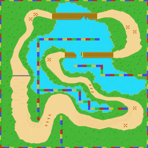 File MKSC SNES Donut Plains 3 Map Png Super Mario Wiki The Mario