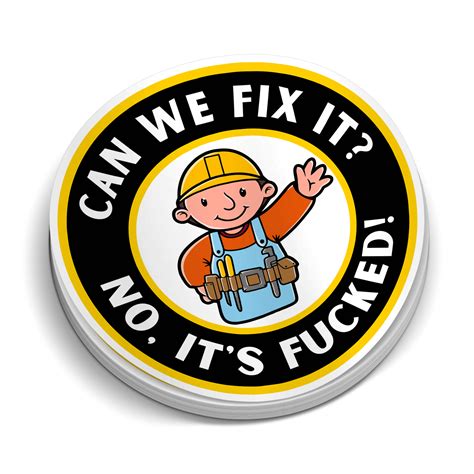 Can We Fix It Hard Hat Decal Armed American Supply