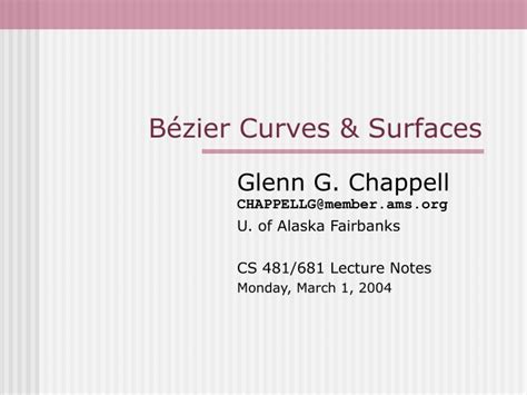 Ppt B Zier Curves Surfaces Powerpoint Presentation Free Download Id